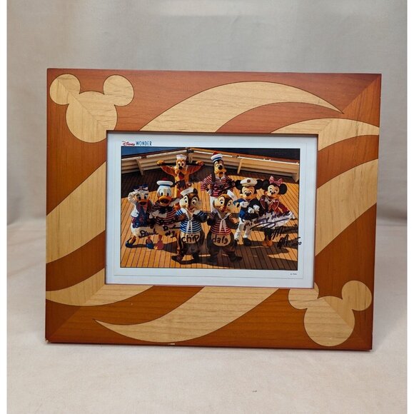 Disney | Art | Rare Disney Cruise Line Wood Frame Picture Signed By ...